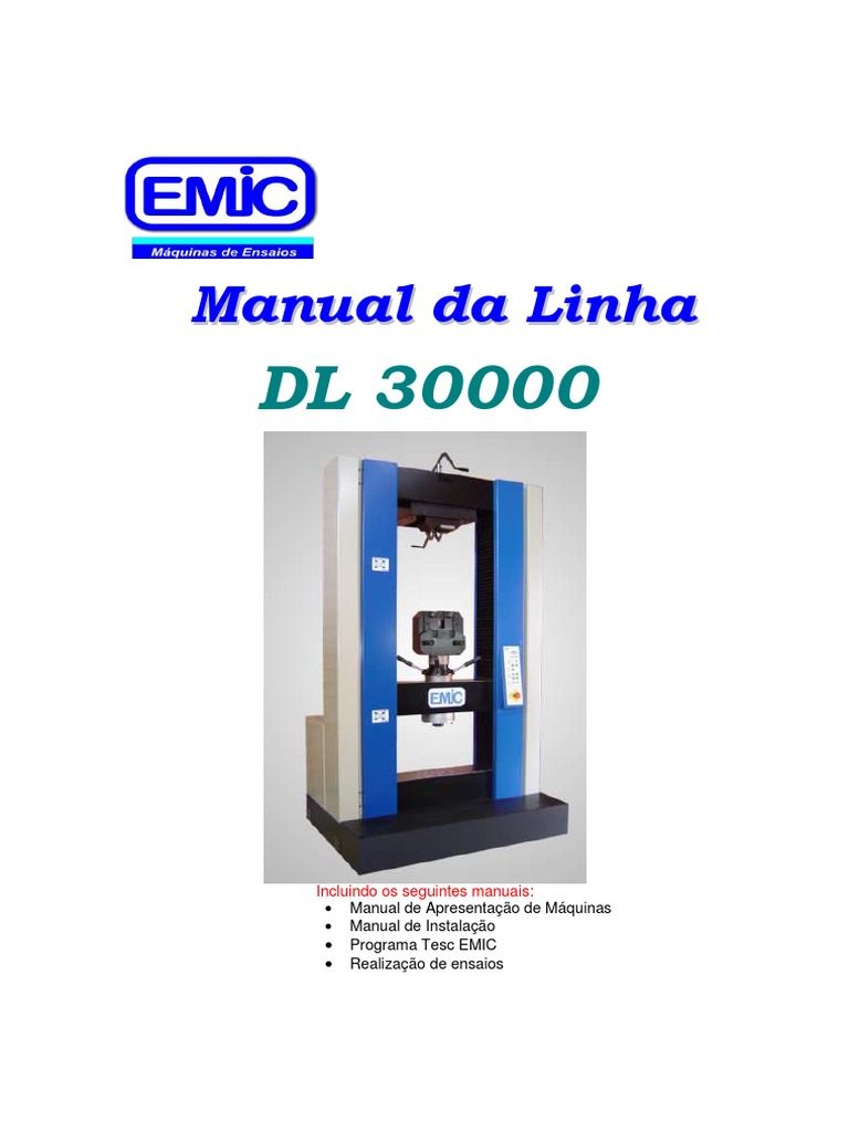 Manual Da Linha DL 30000 EMIC | PDF | Teclado de computador | Programas