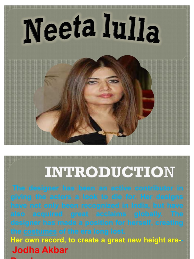 Neeta Lulla | PDF | Career & Growth | Art