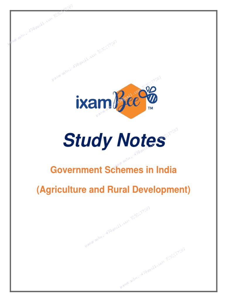 Government Schemes for Rural Development | PDF | Agriculture | Economies