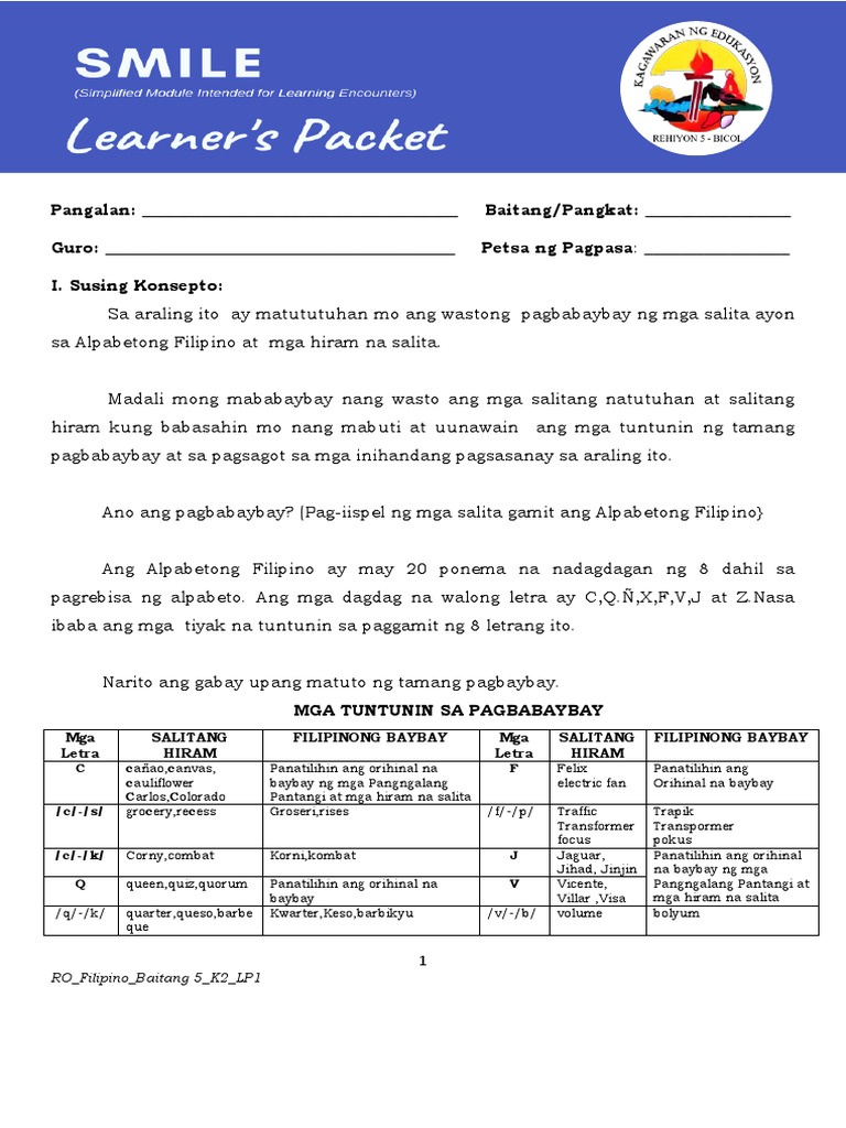 FIL. Gr5-SLP1-Q2 | PDF