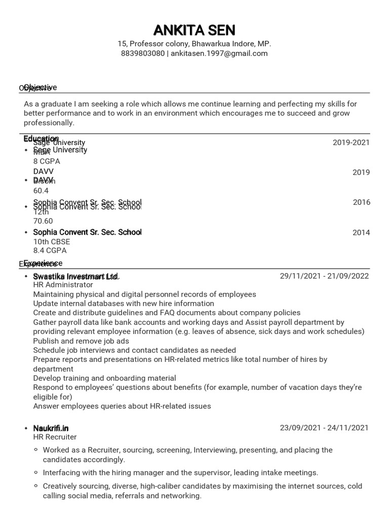 Ankita Mba | PDF | Recruitment | Communication