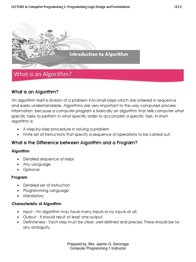 LEC2A | PDF | Algorithms | Computer Programming