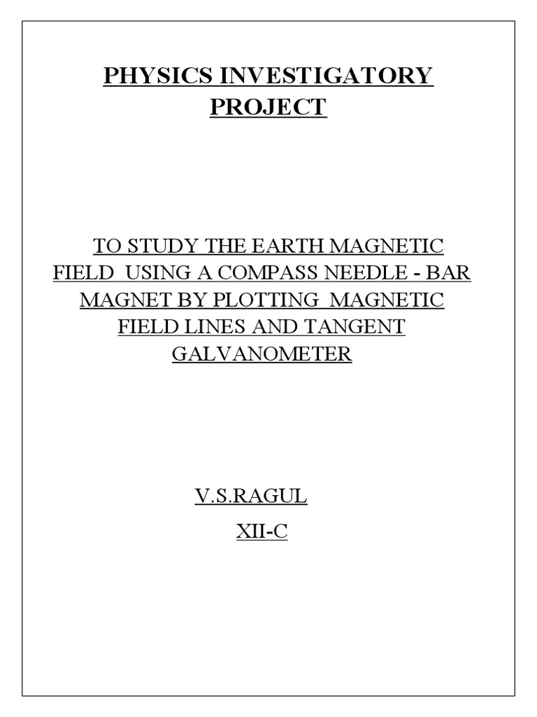 Ragul Phy | PDF | Earth's Magnetic Field | Electromagnetism
