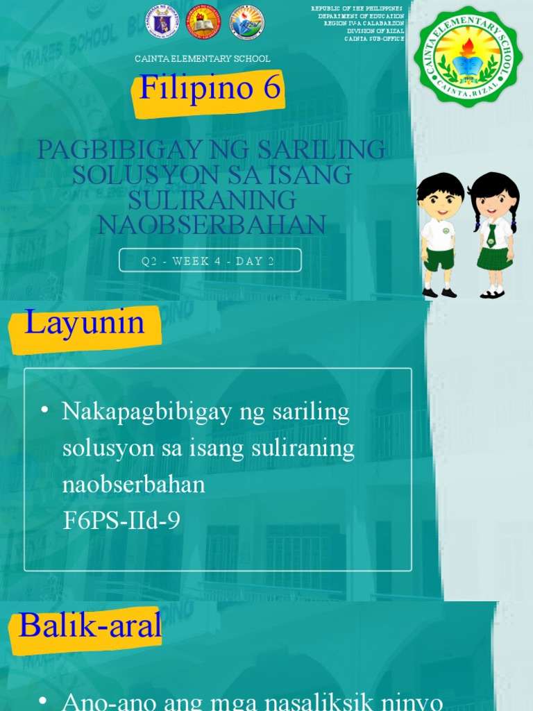 Filipino 6 Q2 - Week 4 - Day 2 | PDF