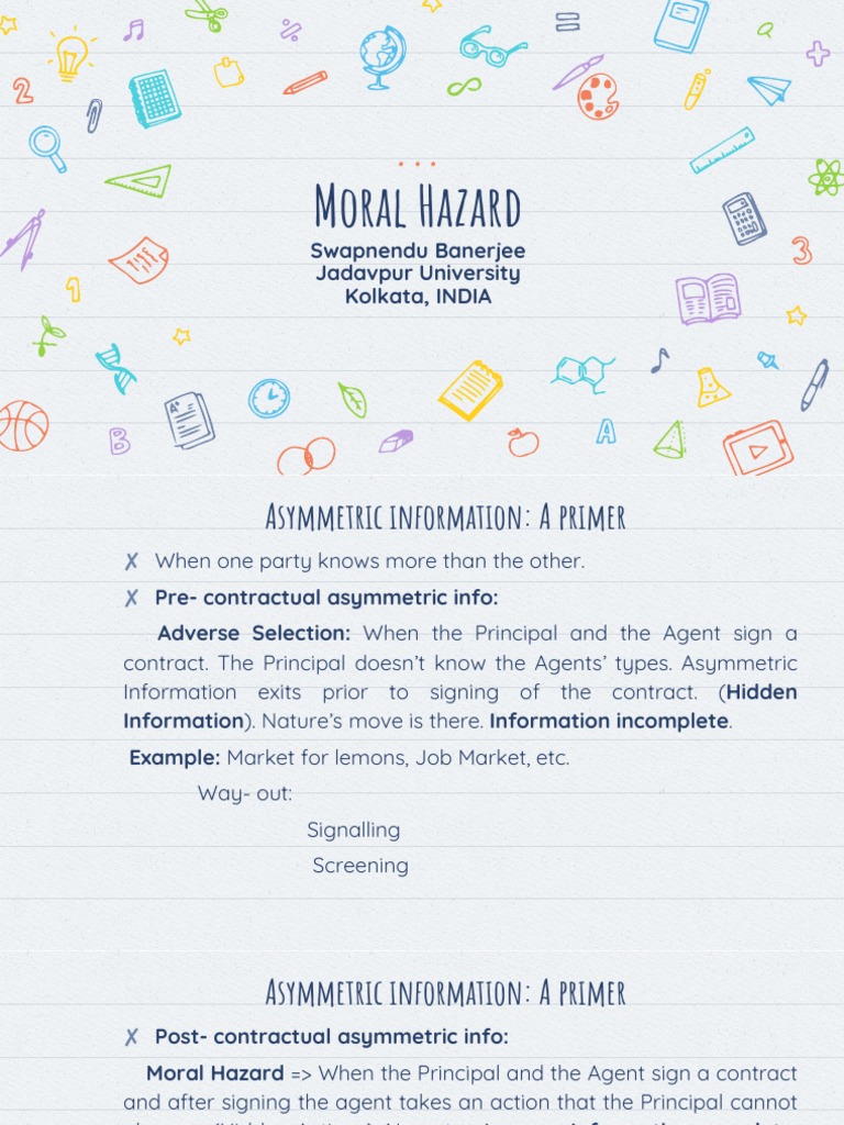 Moral-Hazard-Total (1) | PDF | Moral Hazard | Employment