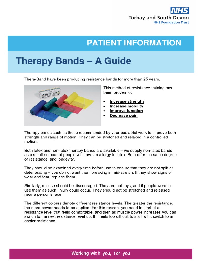 Therapy Bands - A Guide: Patient Information | PDF | Medicine ...