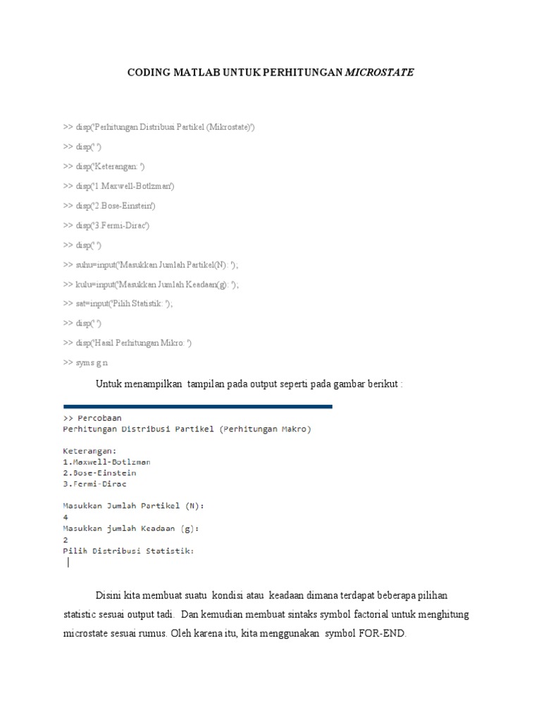 Laporan Coding Matlab | PDF
