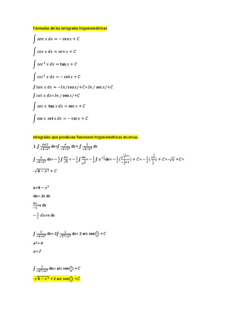Aclaraciones Ejercicios de Integrales de La Practica 1 | PDF | Integral | Factorización