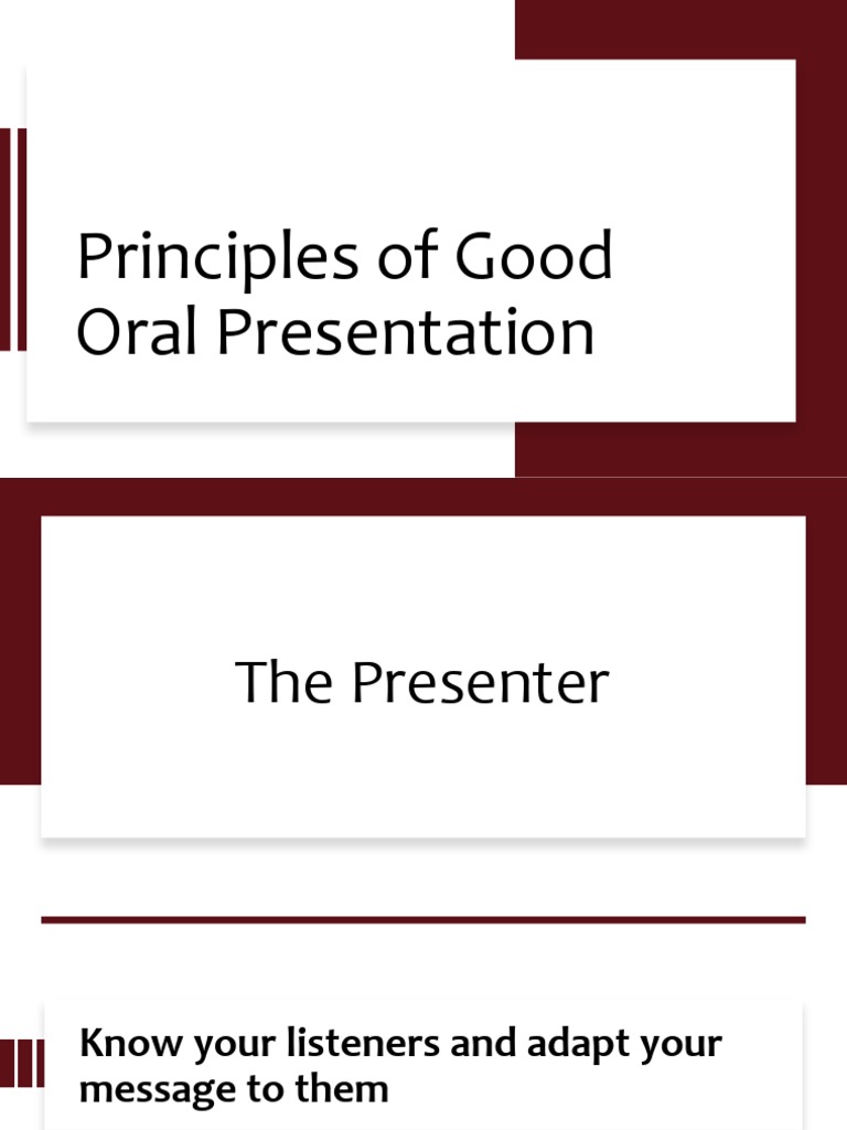 Principles of Good Oral Presentation Final | PDF | Microsoft Power ...