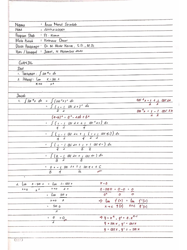 Kalkulus Dasar | PDF