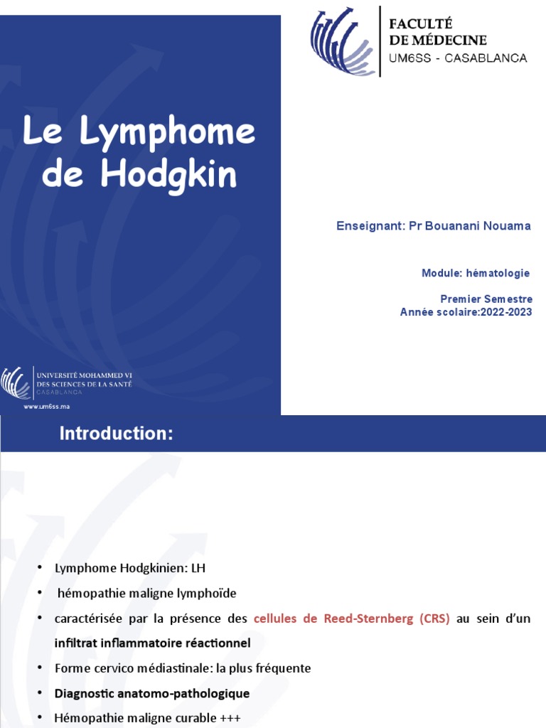 Hodgkin | PDF | Spécialités médicales | Épidémiologie