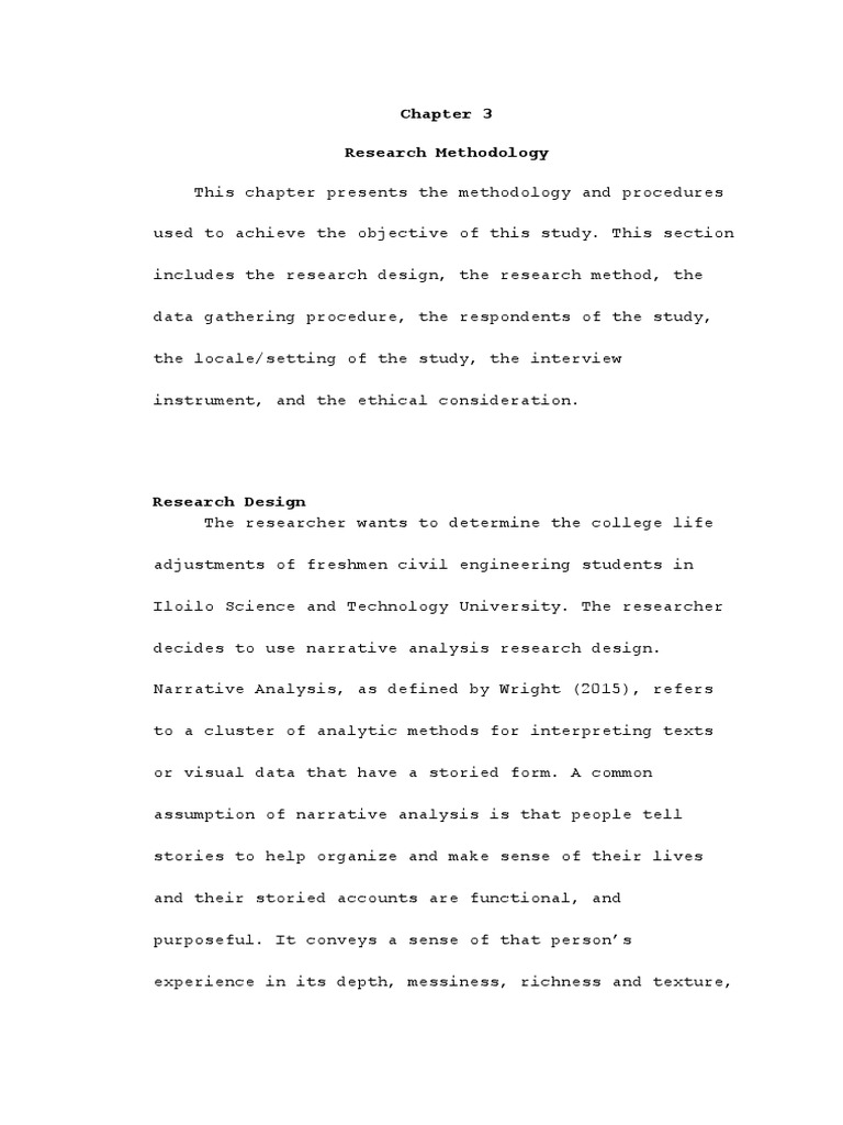 Chapter 3 PR1 | PDF | Narrative | Interview