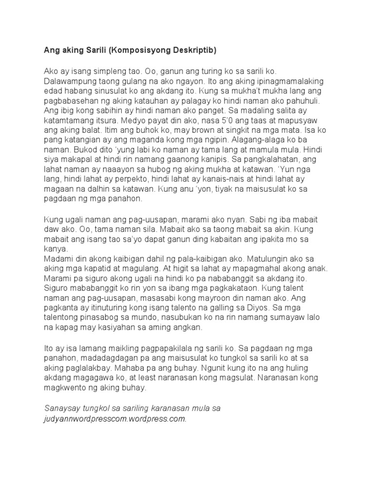 Ang-aking-Sarili | PDF