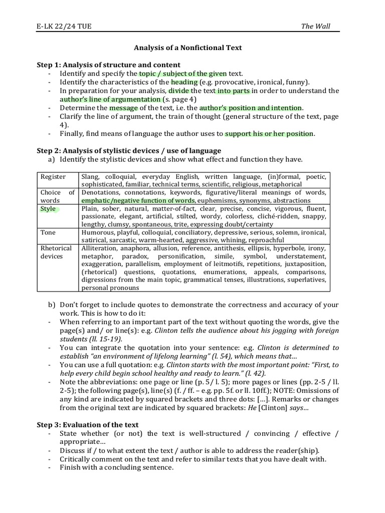 Analyzing Nonfiction Text Structures | PDF | Ellipsis | Grammar