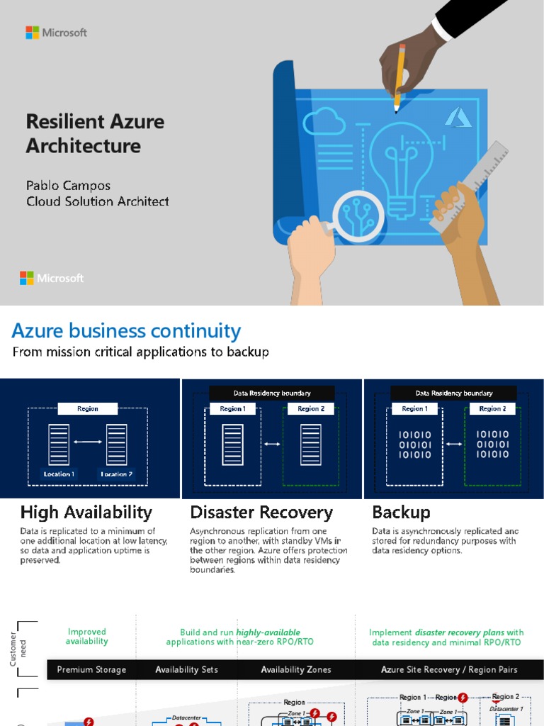 Resilient Azure Architecture | PDF | Virtualization | Disaster Recovery