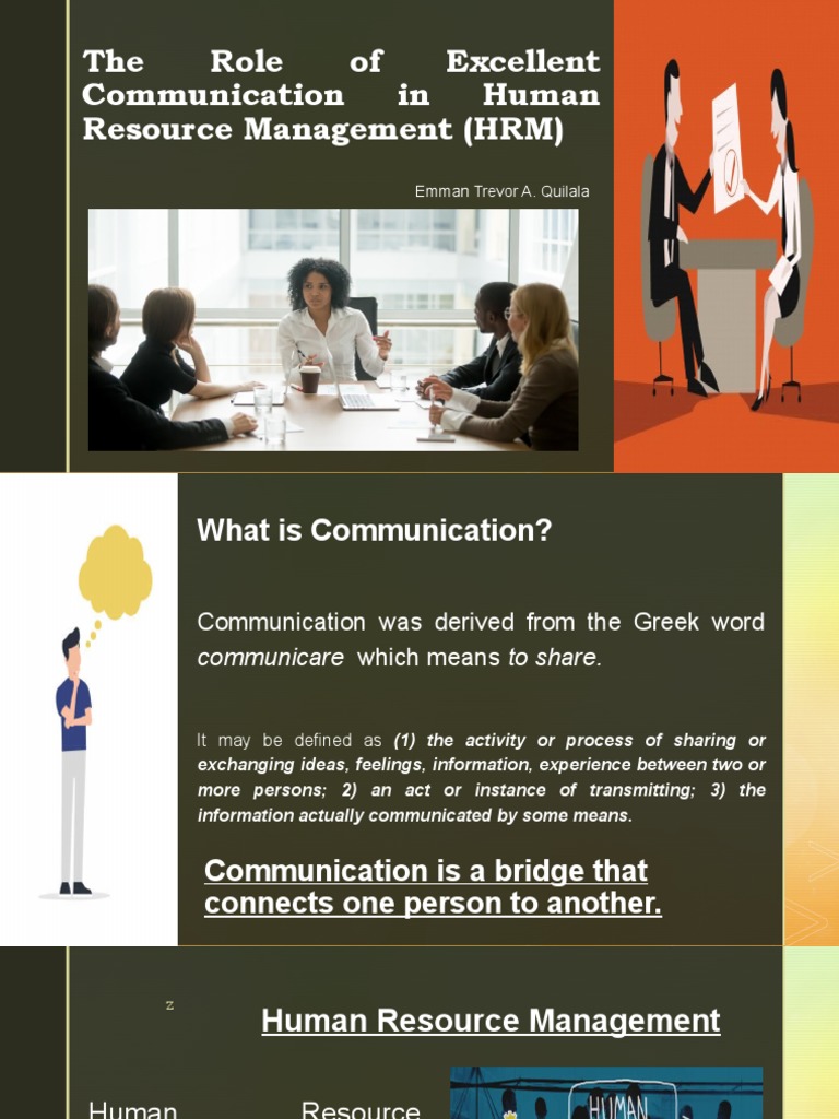 The Role of Excellent Communication in Human Resource Management ...