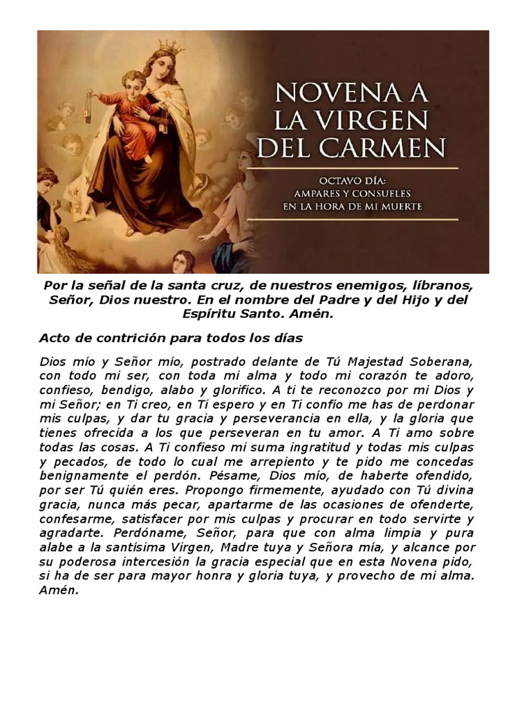 Octavo Dia de Novena | PDF | María, madre de Jesús | orador del Señor