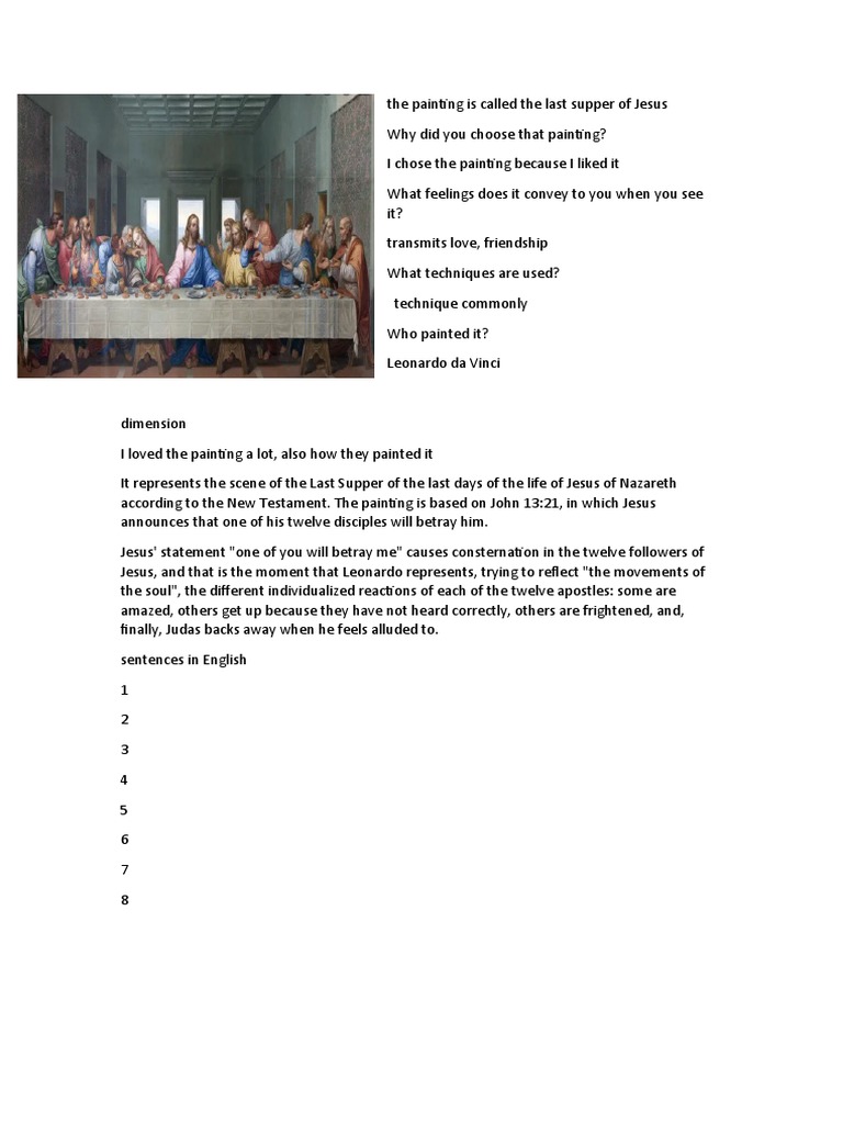 La Ultima Cena de Jesus | PDF