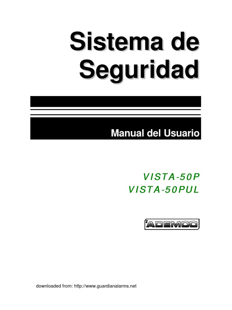 Vista 50P User Manual (Spanish) | PDF | Teclado | Pantalla de cristal ...