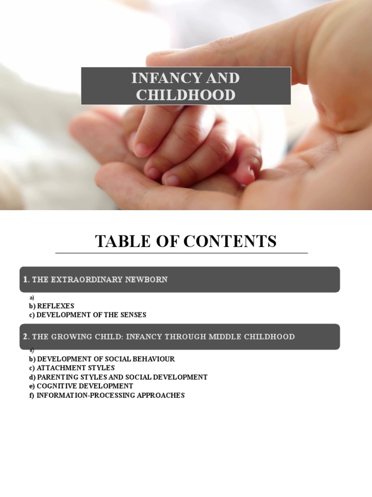 Infancy and Childhood | PDF | Cognitive Development | Attachment Theory