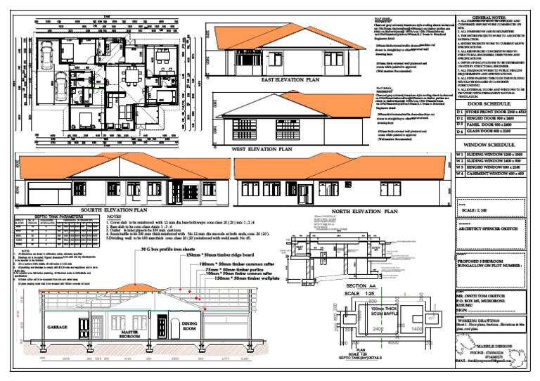 Roof Details and Construction Notes for a Residential Building | PDF ...