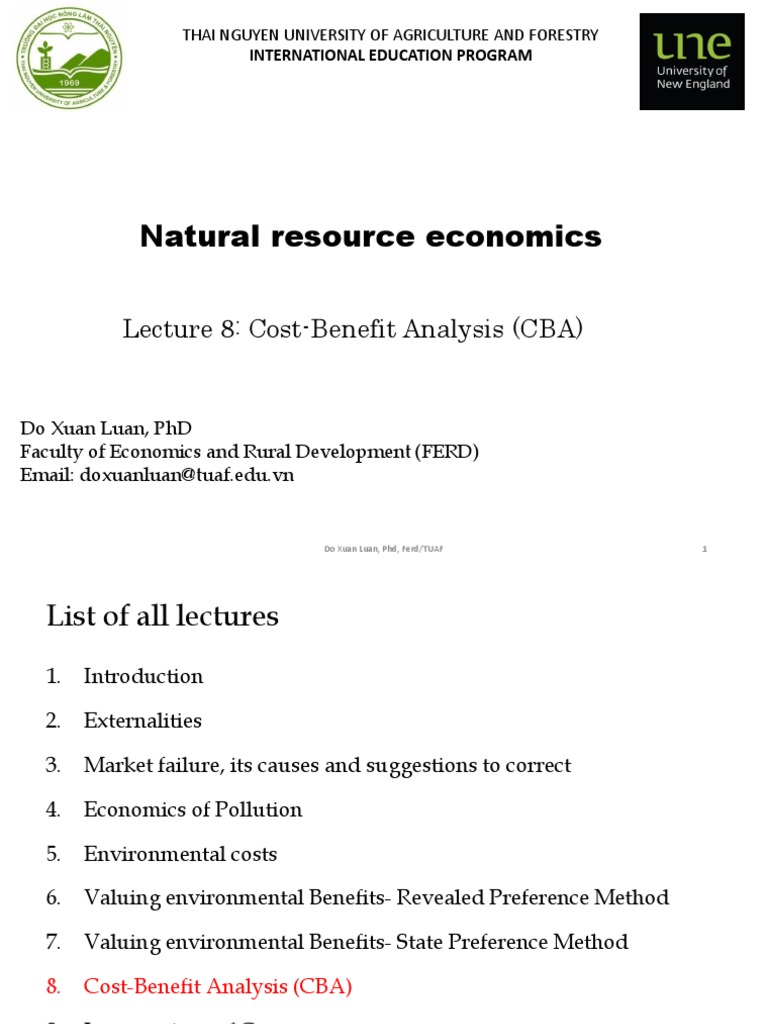 Lecture 8 - CBA Analysis | Download Free PDF | Cost–Benefit Analysis ...