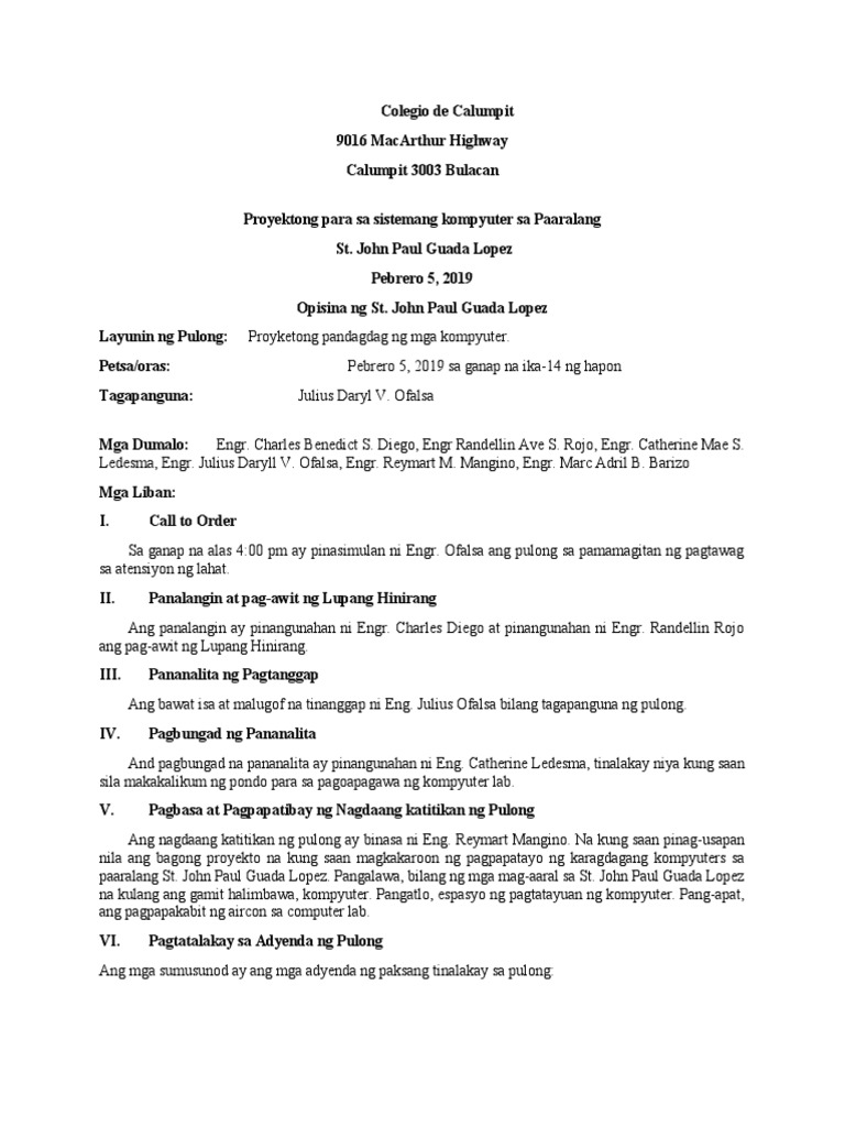 katitikan-ng-pulong (1) | PDF