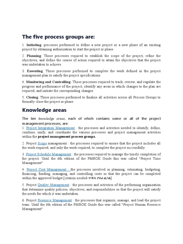 PMBok Short Guide | PDF | Project Management | Risk Management