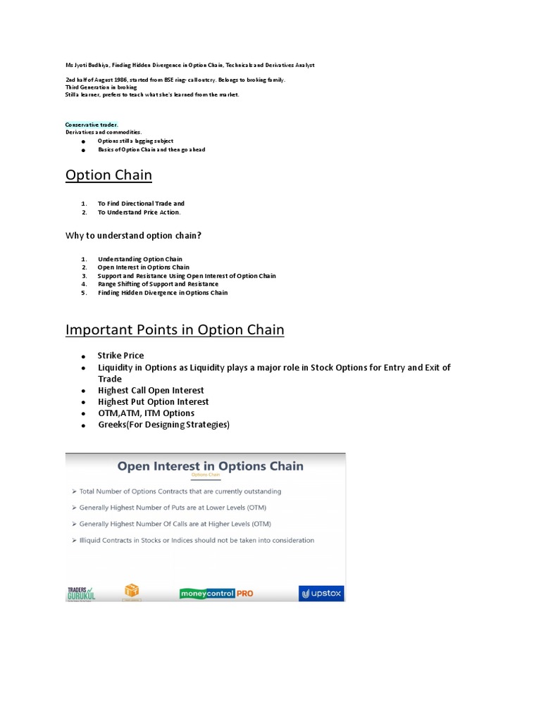 Hidden Divergence in Option Chains | PDF