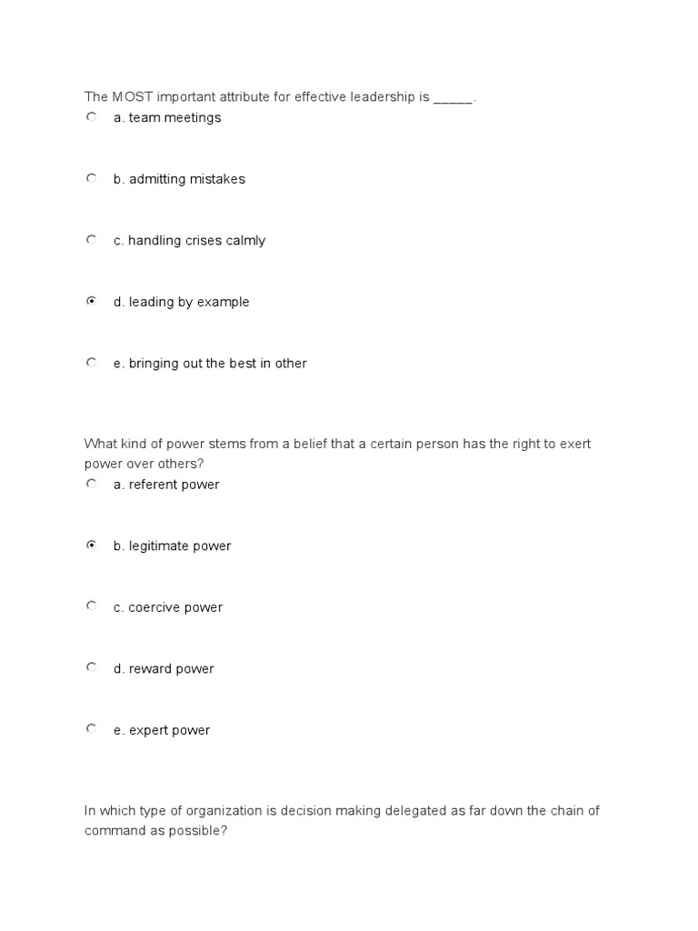 Ethics ch7 | PDF | Power (Social And Political) | Organizational Culture