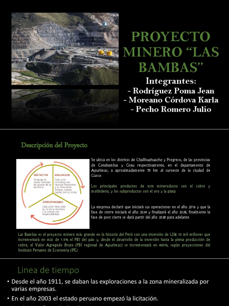 Proyecto Minero Las Bambas | PDF | Economias