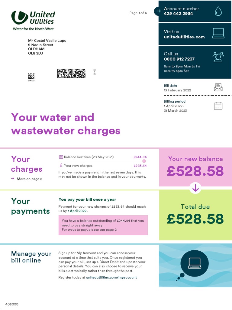 United Utilities | PDF | Cheque | Payments
