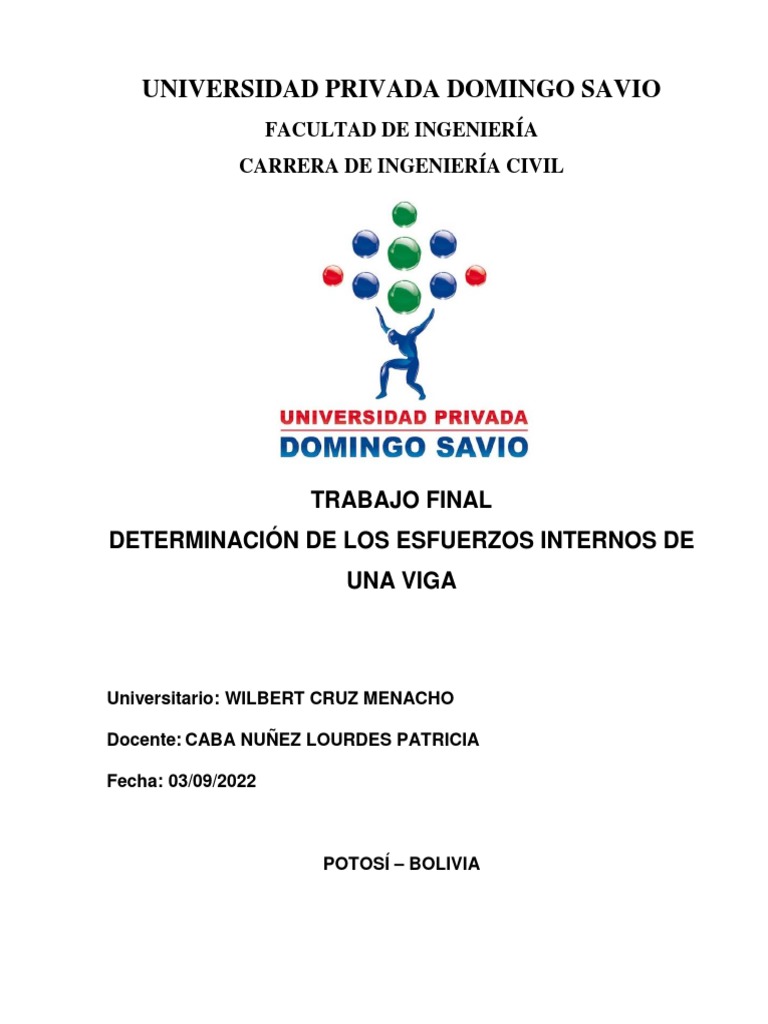Wilbert Cruz Trab - Final | PDF | Viga (Estructura) | Doblar