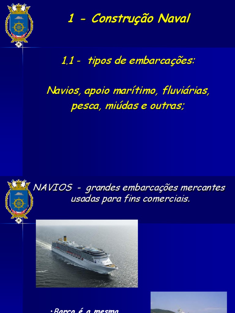Tipos e Estruturas de Embarcações | PDF | Bússola | Magnetismo