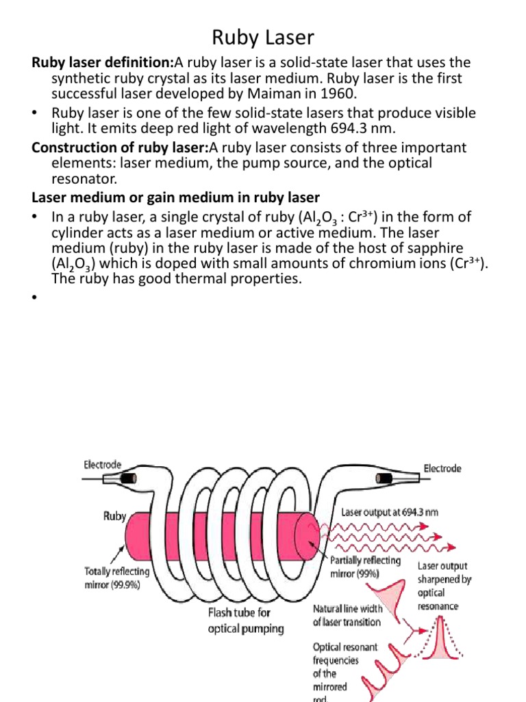 Overview of Ruby Laser Technology | PDF | Laser | Mirror