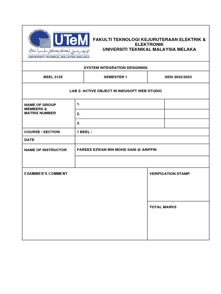 LAB 2 - Active Object On Indusoft Web Studio SEM1 - 2022 - 2023 | PDF | Scada | Button (Computing)