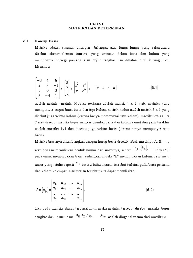 Matriks dan Determinan | PDF