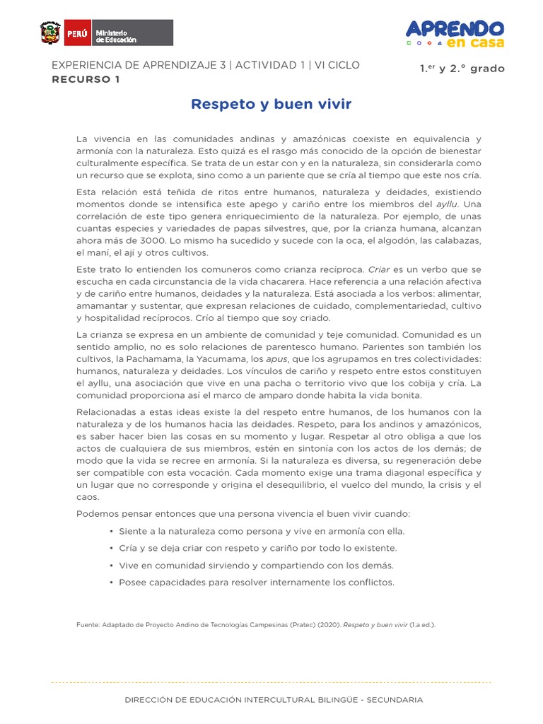 Aec3 Eib Andino Secundaria 1y2 Experiencia3 Recurso1 1 | PDF