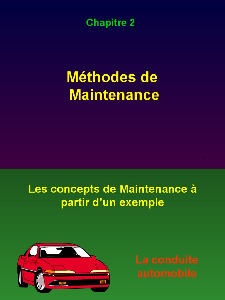 Méthodes de Maintenance | PDF