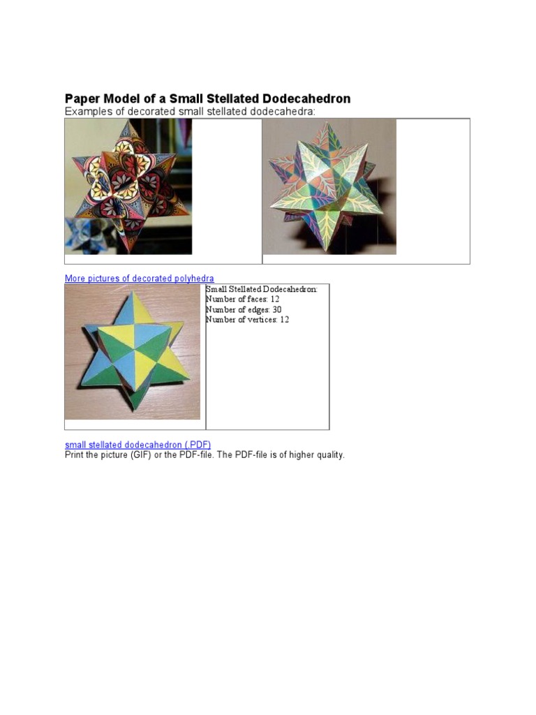 Dodecahedron Origami Instructions