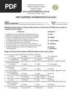 Grade 6 2nd Periodical Test With TOS & Answer Keys TLE H.E | PDF | Food ...