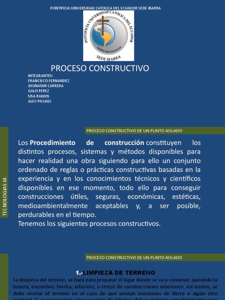 Procesos Constructivos | PDF | Fundación (Ingeniería) | Fundación profunda