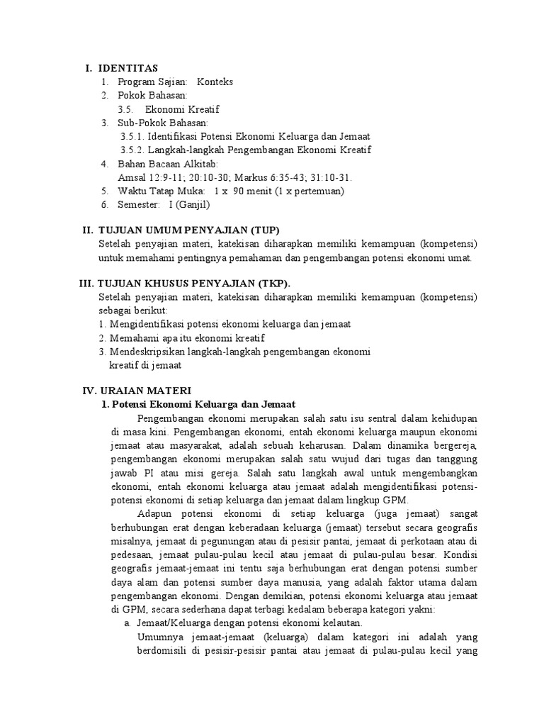 Kamis, 29 Juli 2021 (Pa Co Tomatala) | PDF