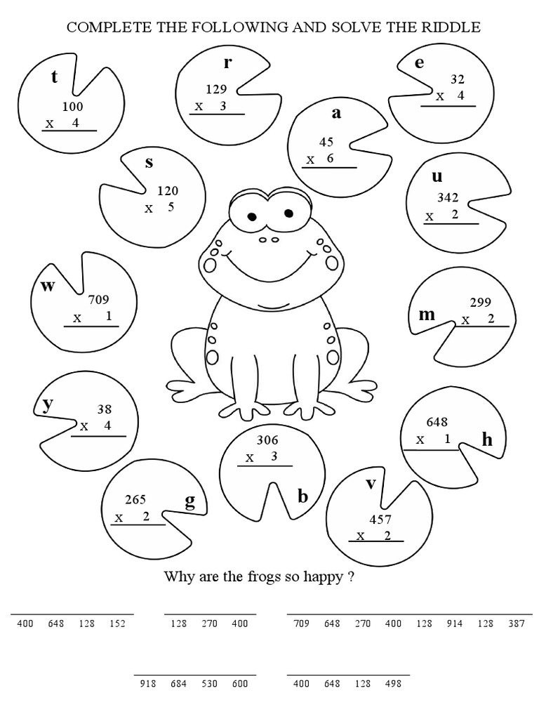 Math Worksheet Frog | PDF | Mathematics | Science