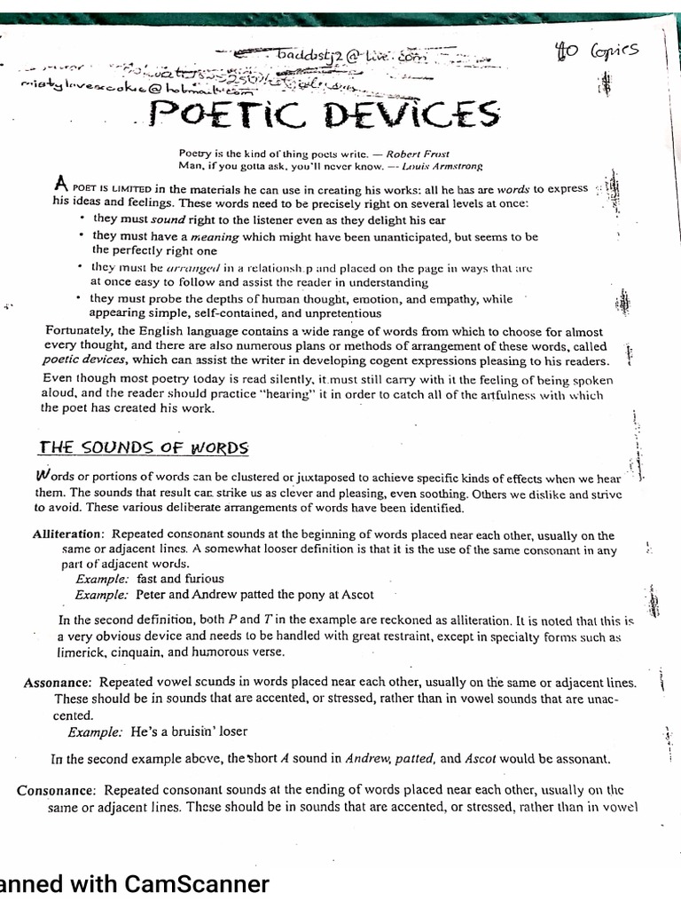 Poetic Devices | PDF