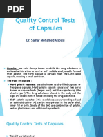 Quality Control Tests For Capsules | PDF | Pharmaceutical Formulation ...
