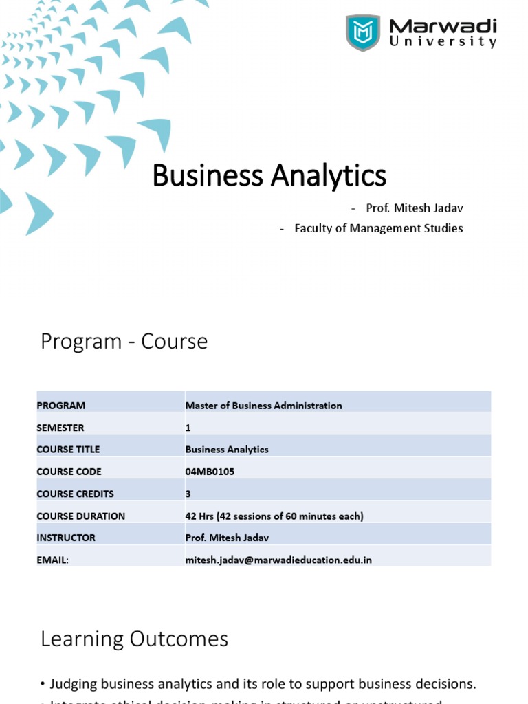 BA New Unit-1 2 | PDF | Information Technology | Computer Data