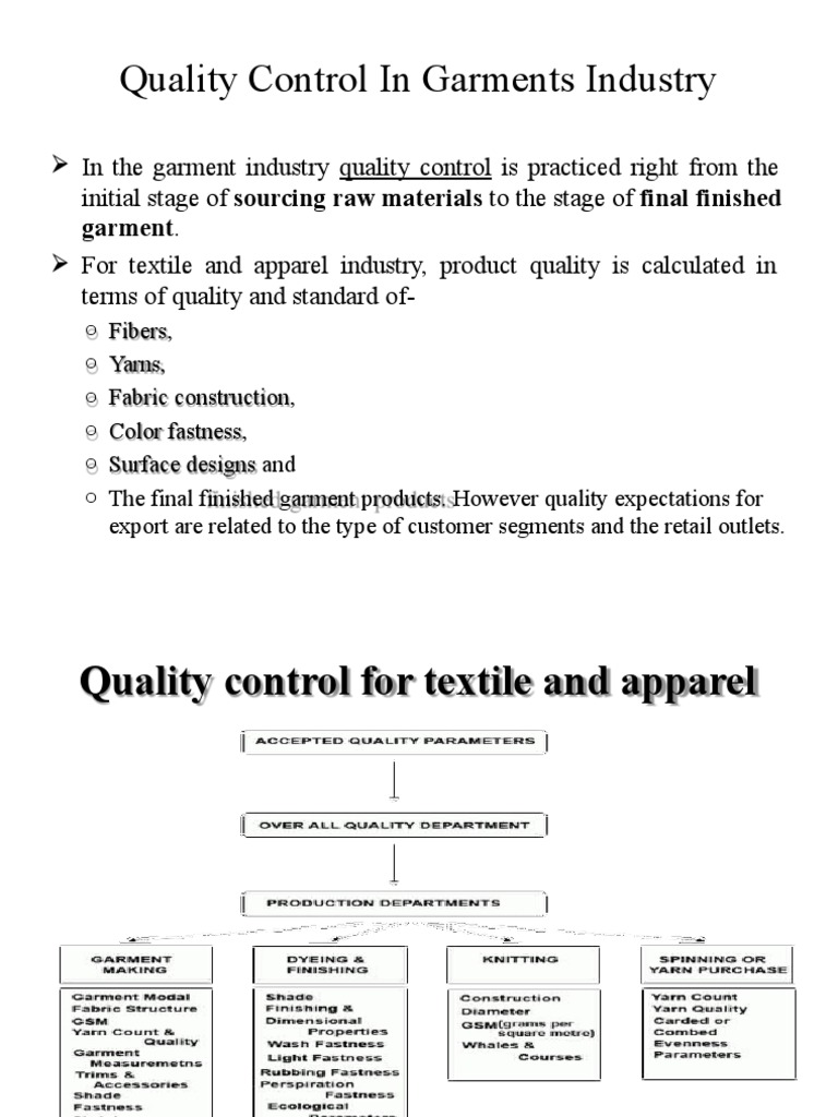 Quality Control in Garment Manufacturing | PDF | Clothing | Histogram