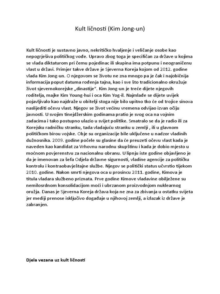 Kult ličnosti | PDF