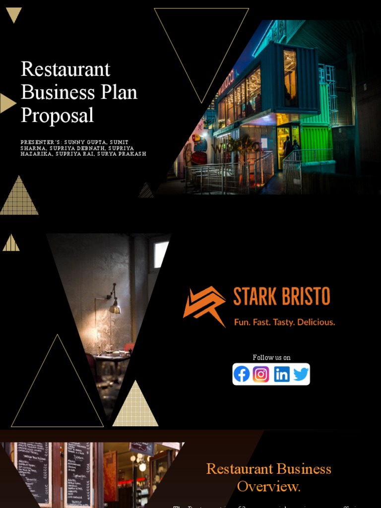 Restaurant Business Plan Proposal | PDF | Restaurants | Menu